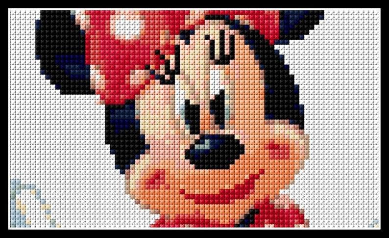 Minnie Mouse Cross Stitch Pattern Tale Figure Pattern DIY - Etsy