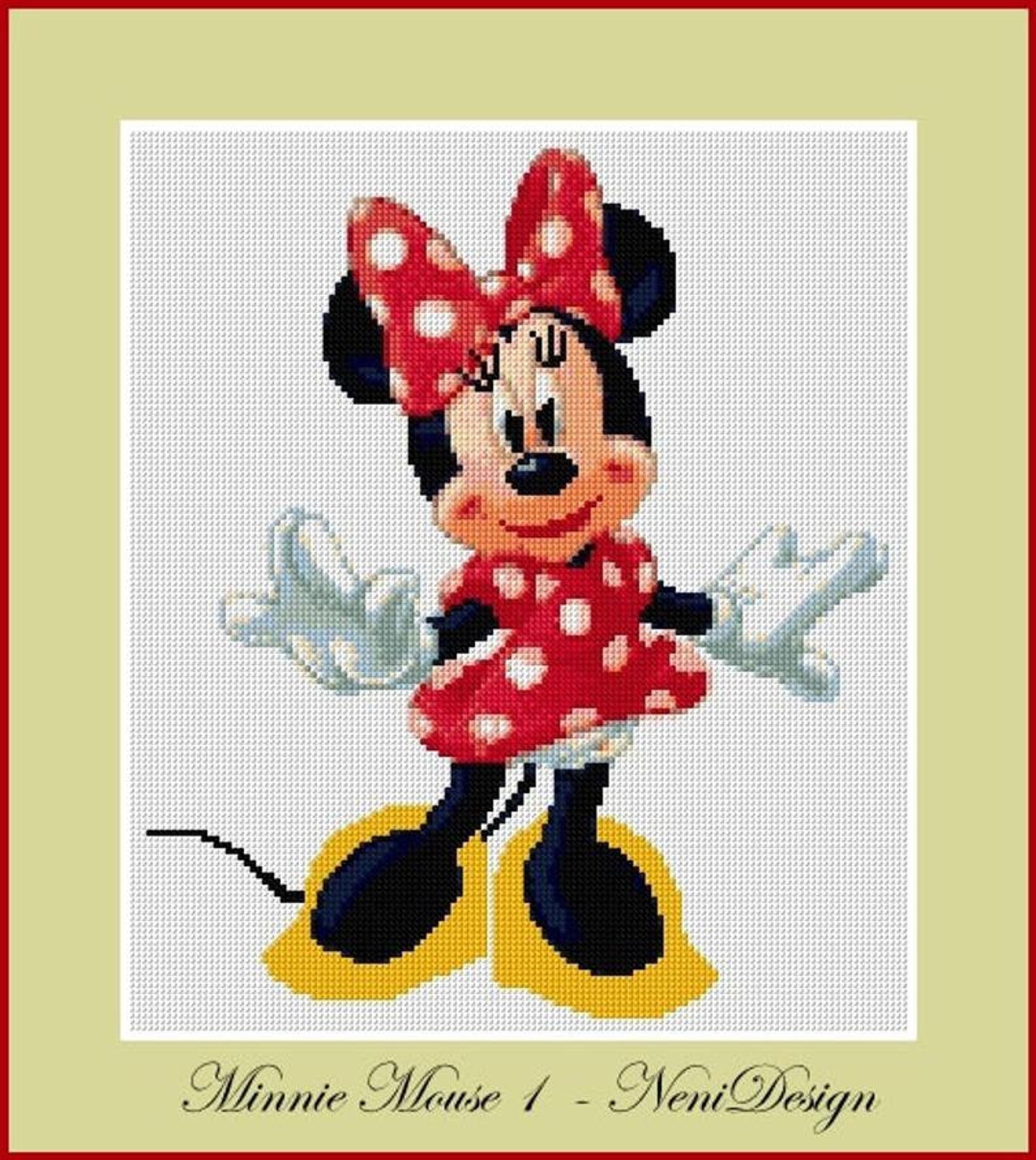 Minnie Mouse Cross Stitch Pattern Tale Figure Pattern DIY - Etsy