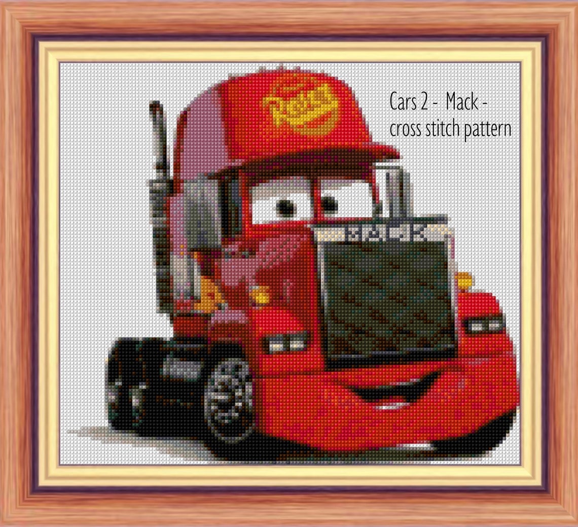 Cars 2 Mack Cross Stitch Pattern Kids Room Decoration DIY Cars - Etsy