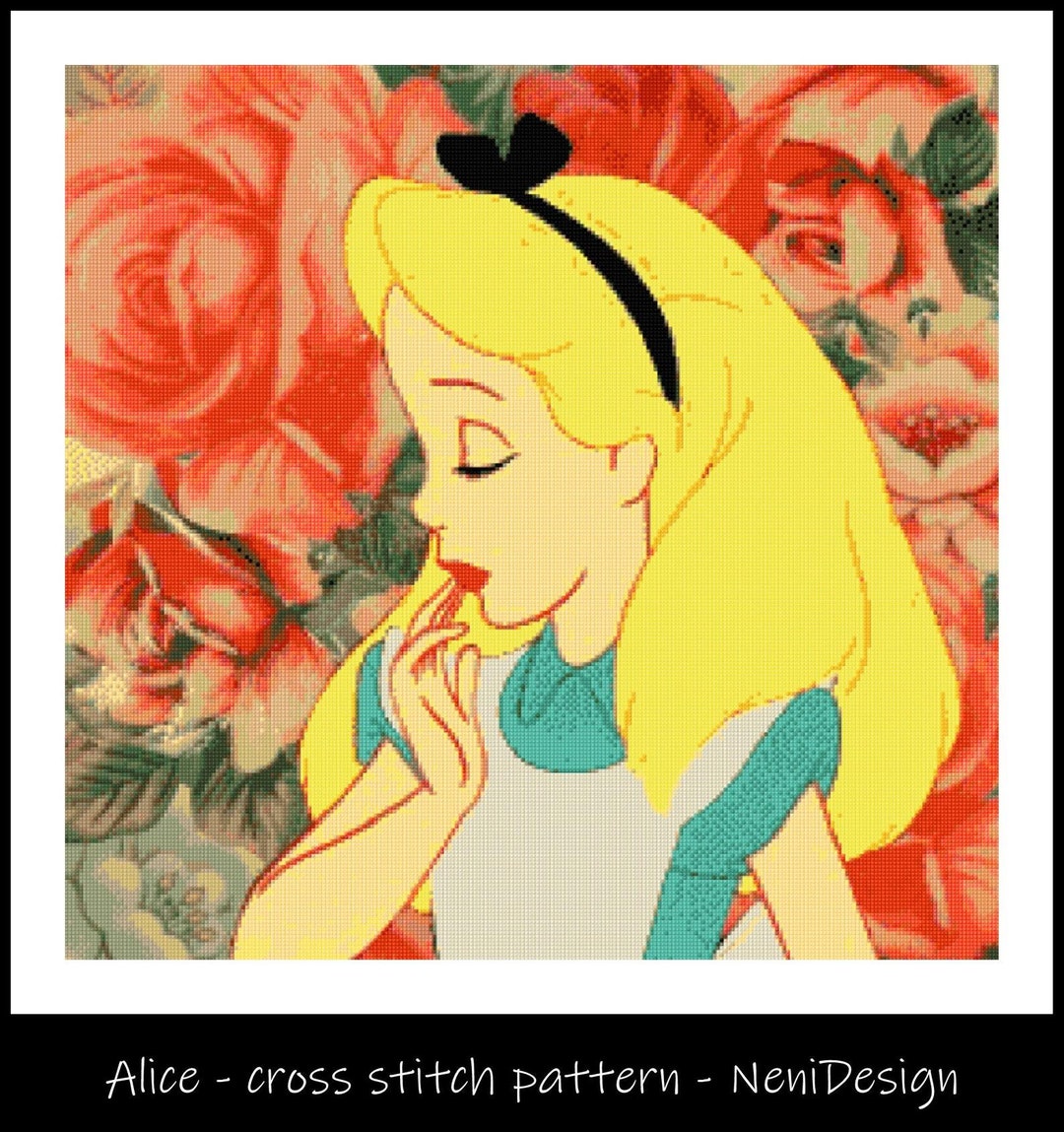 Alice Cross Stitch Pattern Alice in Wonderland Alice Pattern Alice ...