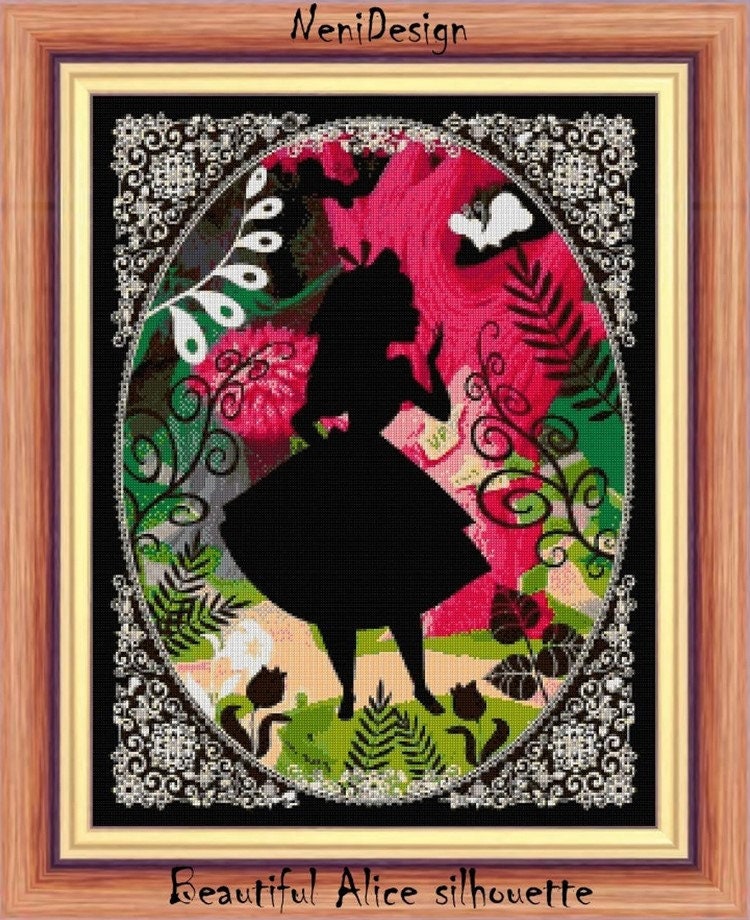 Beautiful Alice Silhouette Cross Stitch Pattern Princess Cross - Etsy