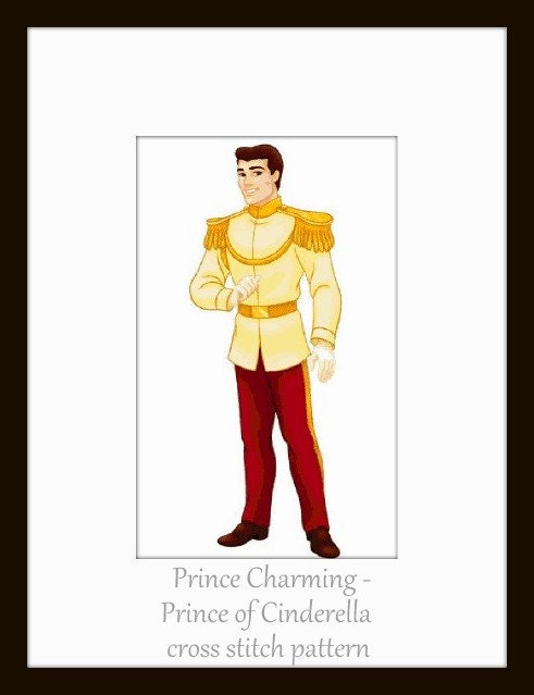 Prince Charming Cross Stitch Pattern Prince of Cinderella - Etsy