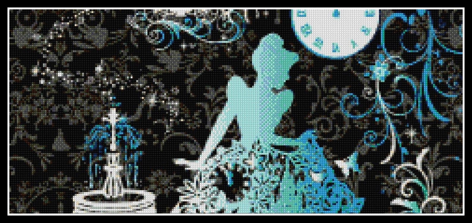 Cinderella Lace Silhouette Princess Pattern Cinderella Cross | Etsy