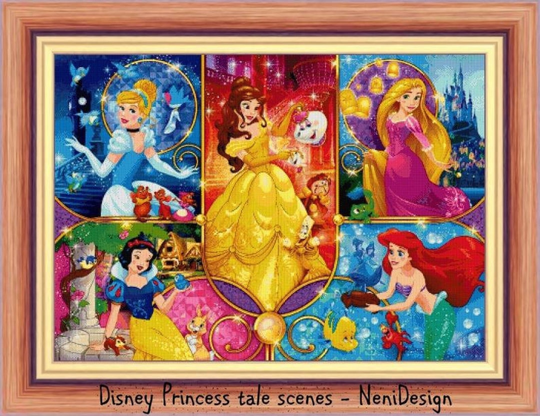 Princess Tale Scenes Cross Stitch Pattern DIY Princess Cross Stitch ...