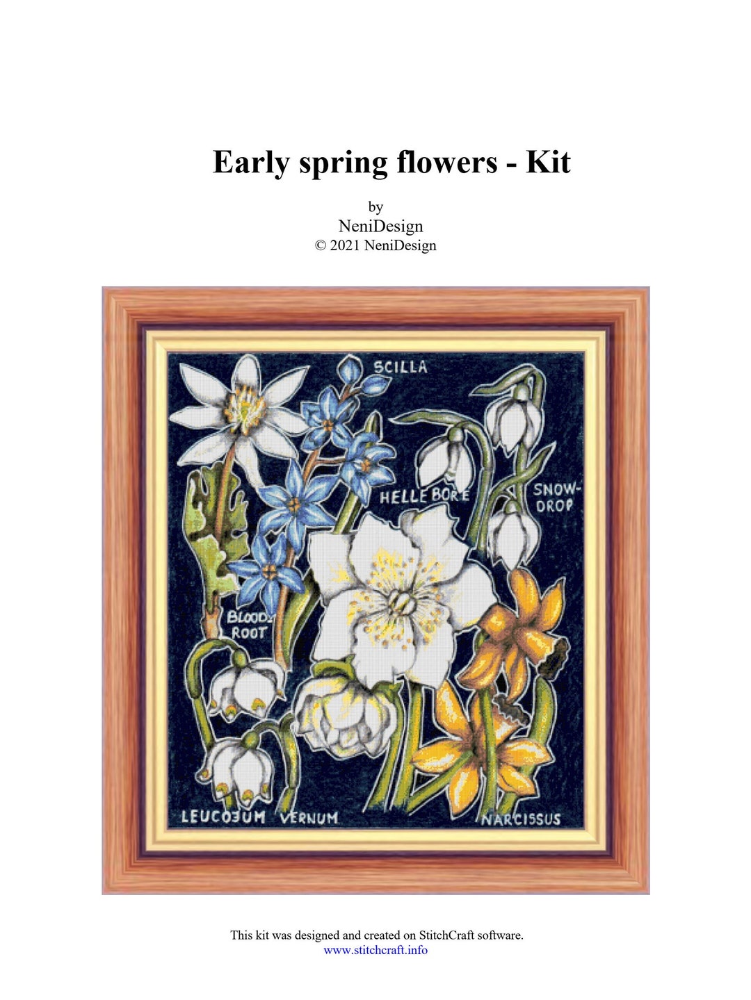 Early Spring Flowers, Cross Stitch Pattern, Spring Flowers Cross Stitch ...