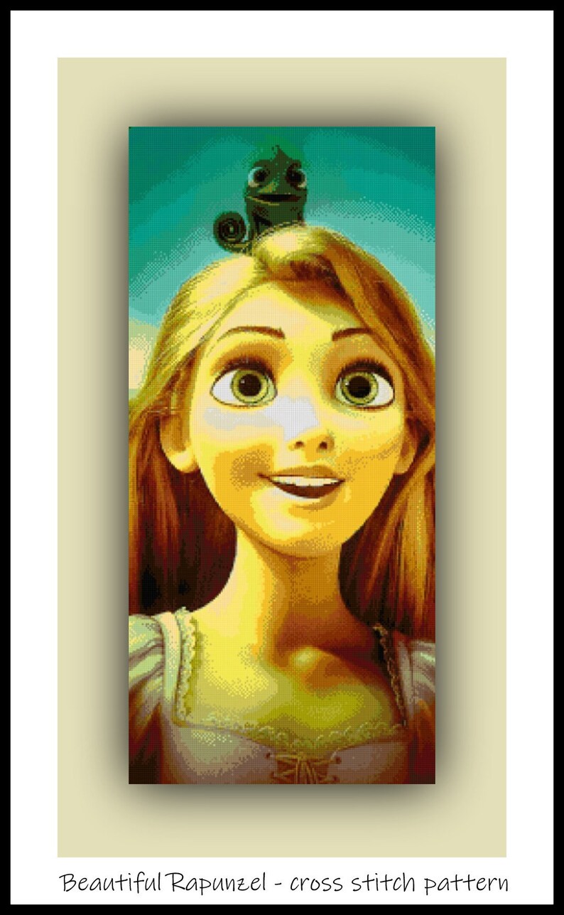 Beautiful Rapunzel Cross Stitch Pattern Rapunzel Cross Stitch - Etsy