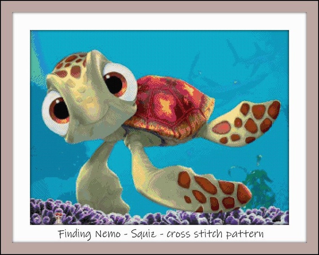 Finding Nemo Squirt Cross Stitch Pattern (digital Download) - Etsy