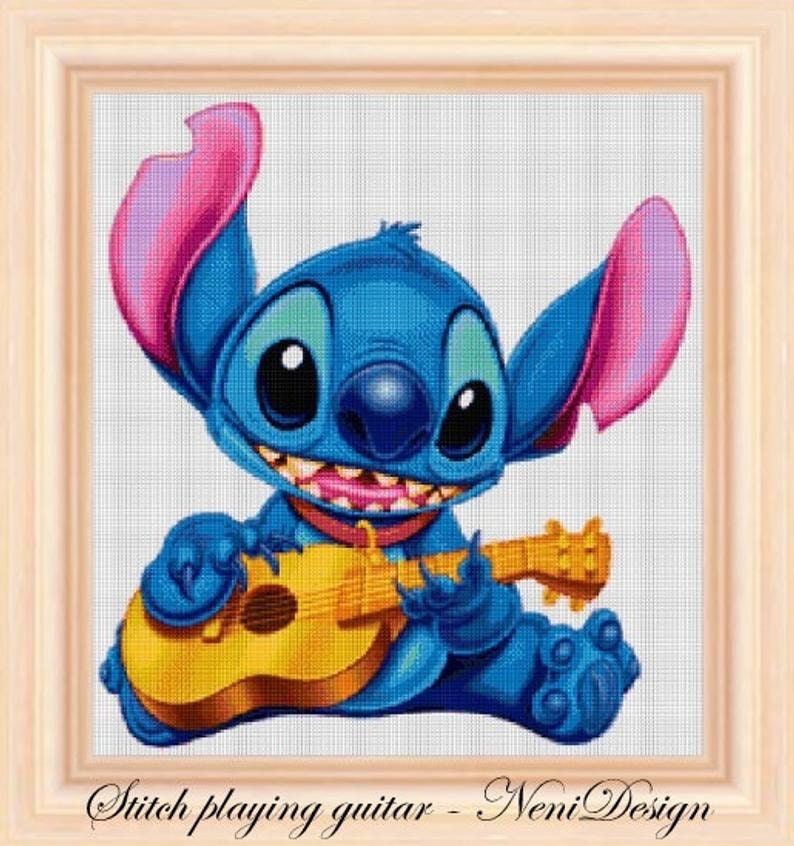 Stitch Playing Guitar Cross Stitch Pattern Stitch Cross Stitch - Etsy