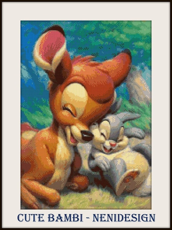 Cute Bambi Cross Stitch Pattern Bambi Cross Stitch DIY Bambi - Etsy