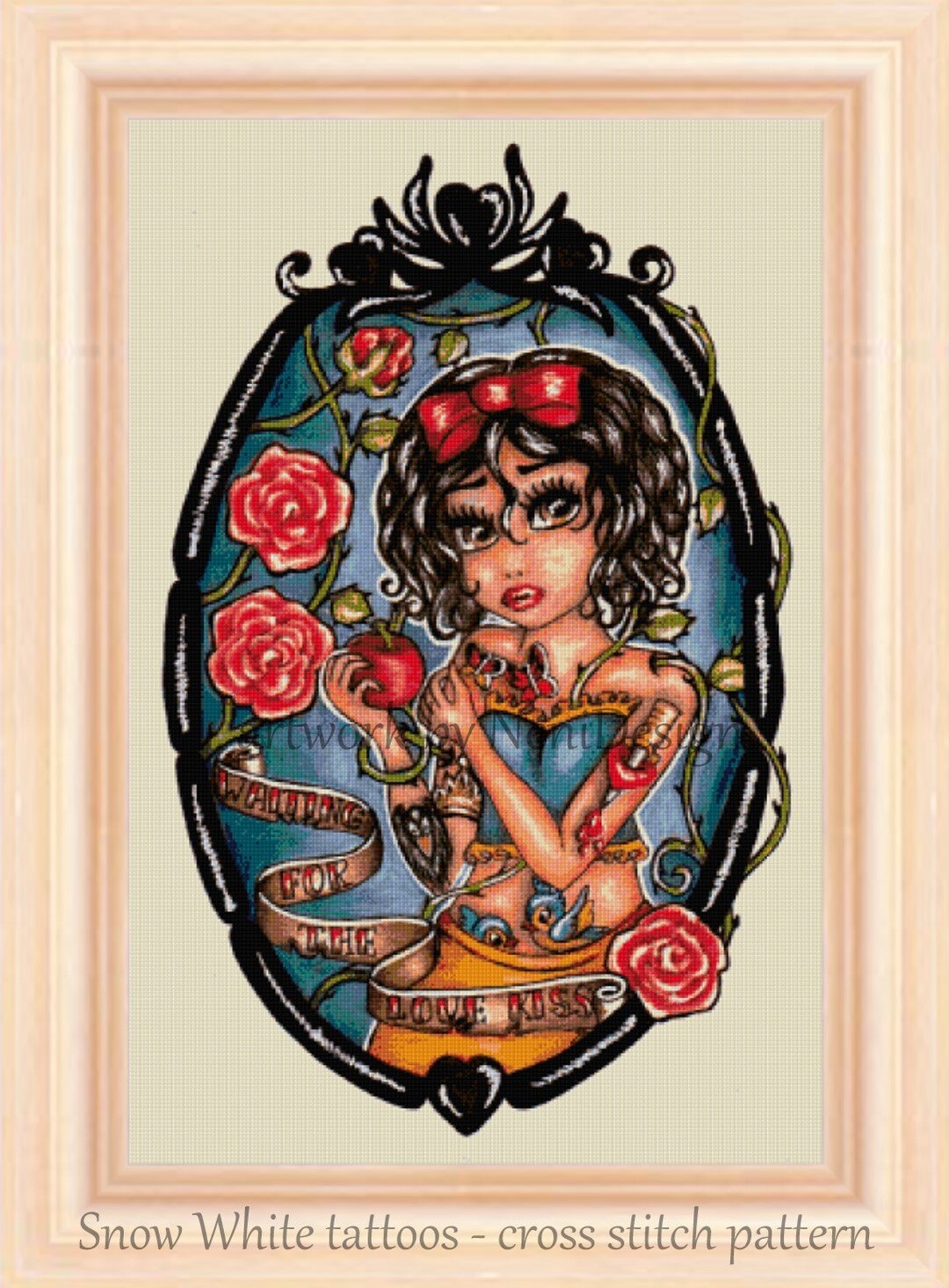 Snow White Tattoos Cross Stitch Pattern Snow White Cross Stitch Tattoos ...
