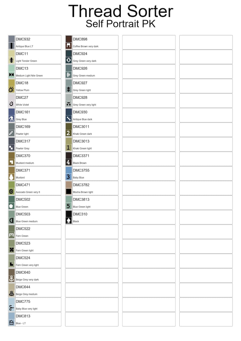 Van Gogh Self-portrait Cross Stitch Pattern (PDF Pattern) - Etsy