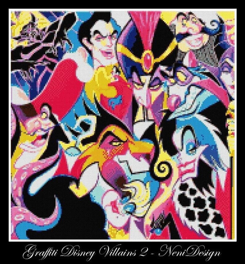 Graffiti Villains 2 Cross stitch pattern Cross stitch Villains | Etsy