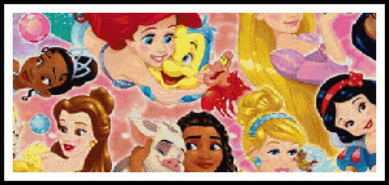 Princesses and Friends Cross Stitch Pattern Princess Cross - Etsy