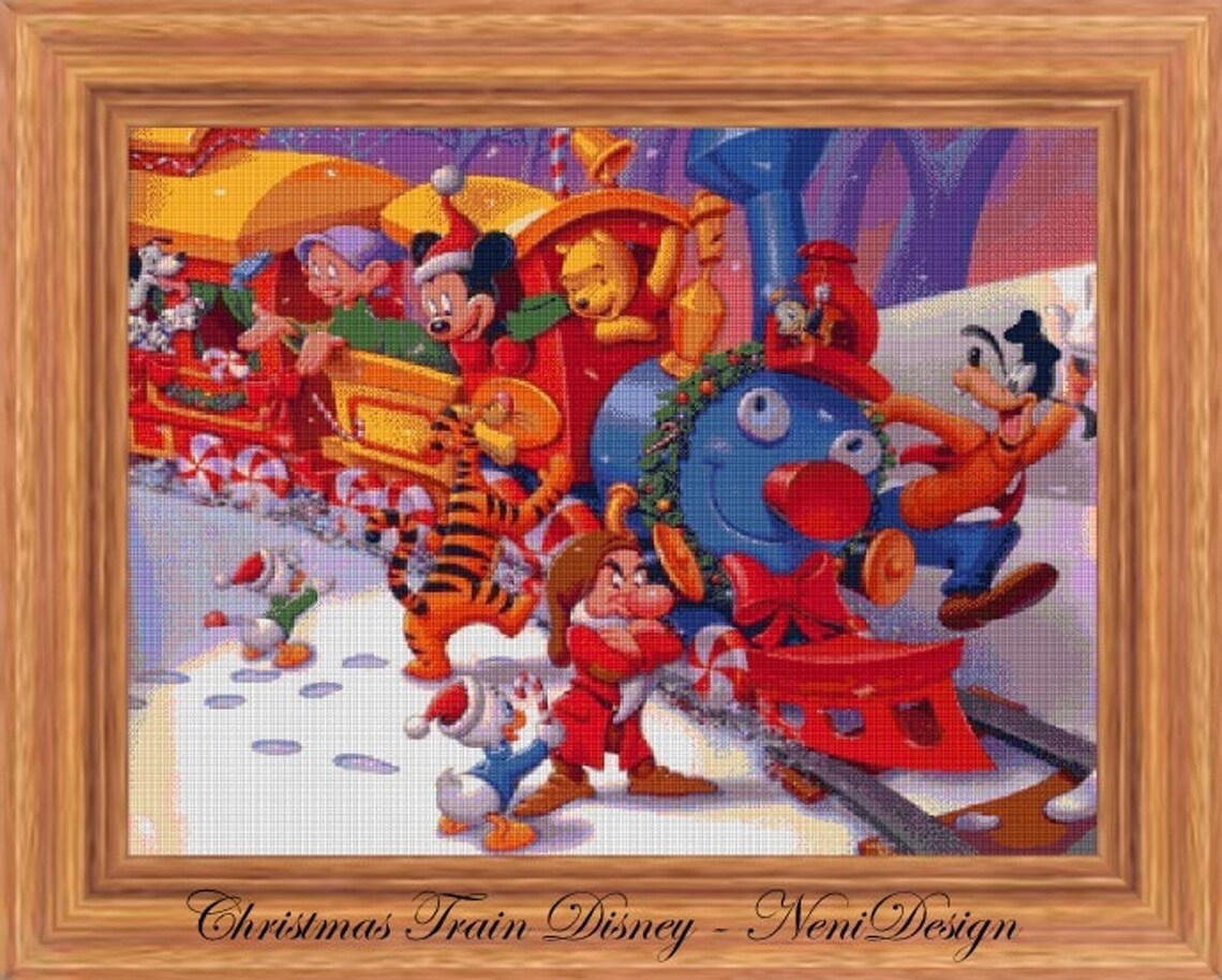 Christmas Train Cross Stitch Pattern Christmas Room Decoration - Etsy