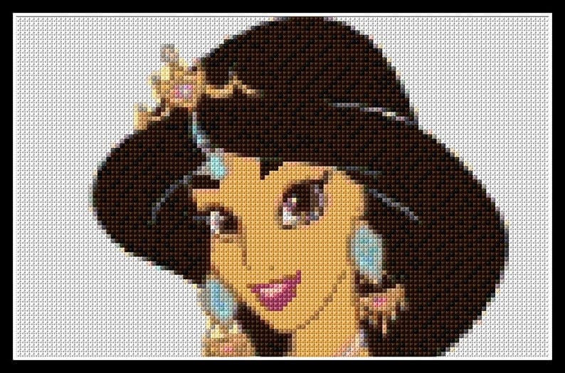 Jasmine Romantic, Cross Stitch Pattern, Princess Cross Stitch, DIY ...