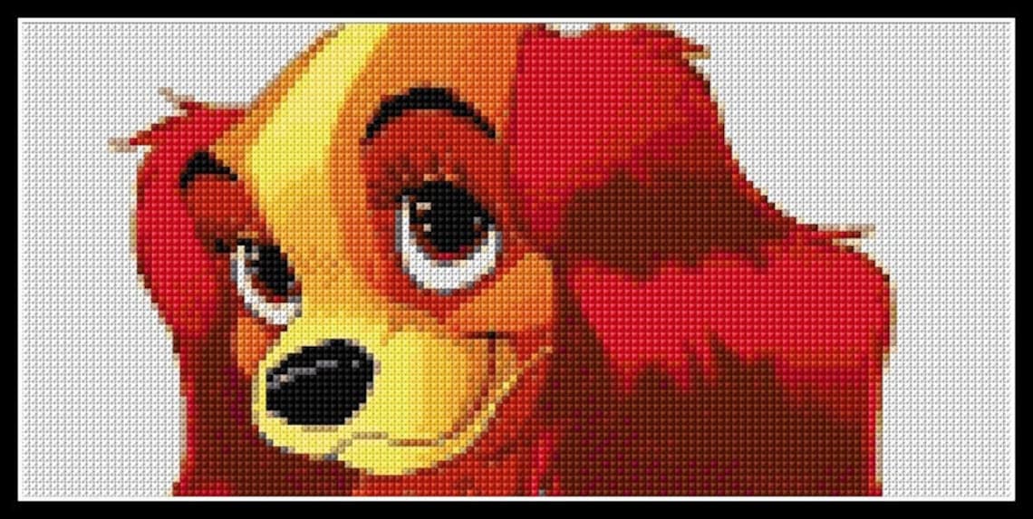 Lady and the Tramp Lady No Background Cross Stitch Pattern | Etsy