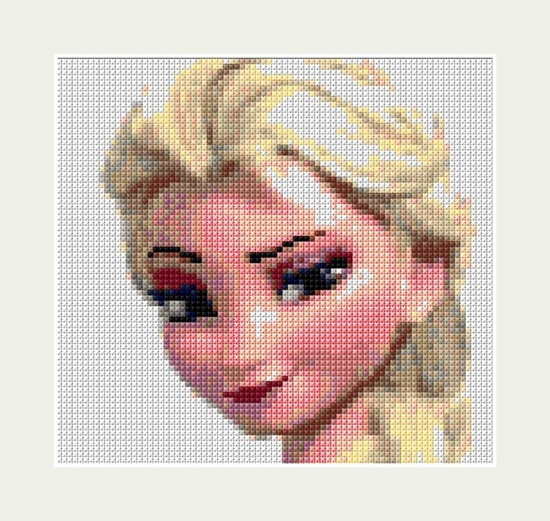 Elsa Princess Full Figure Cross Stitch Pattern Beautiful Dress | Etsy