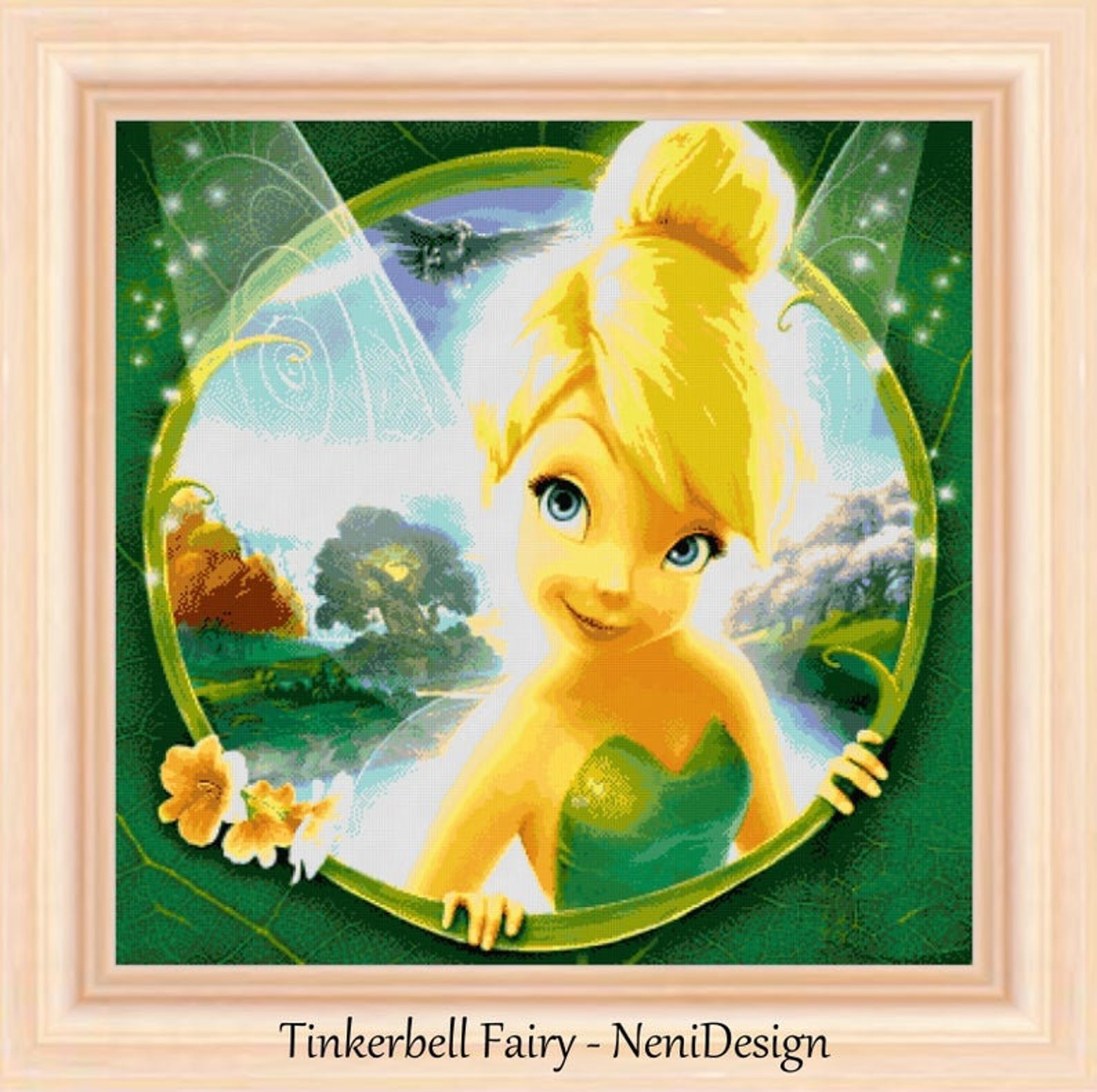 Tinkerbell Fairy Cross Stitch Pattern DIY Tinkerbell Princess - Etsy