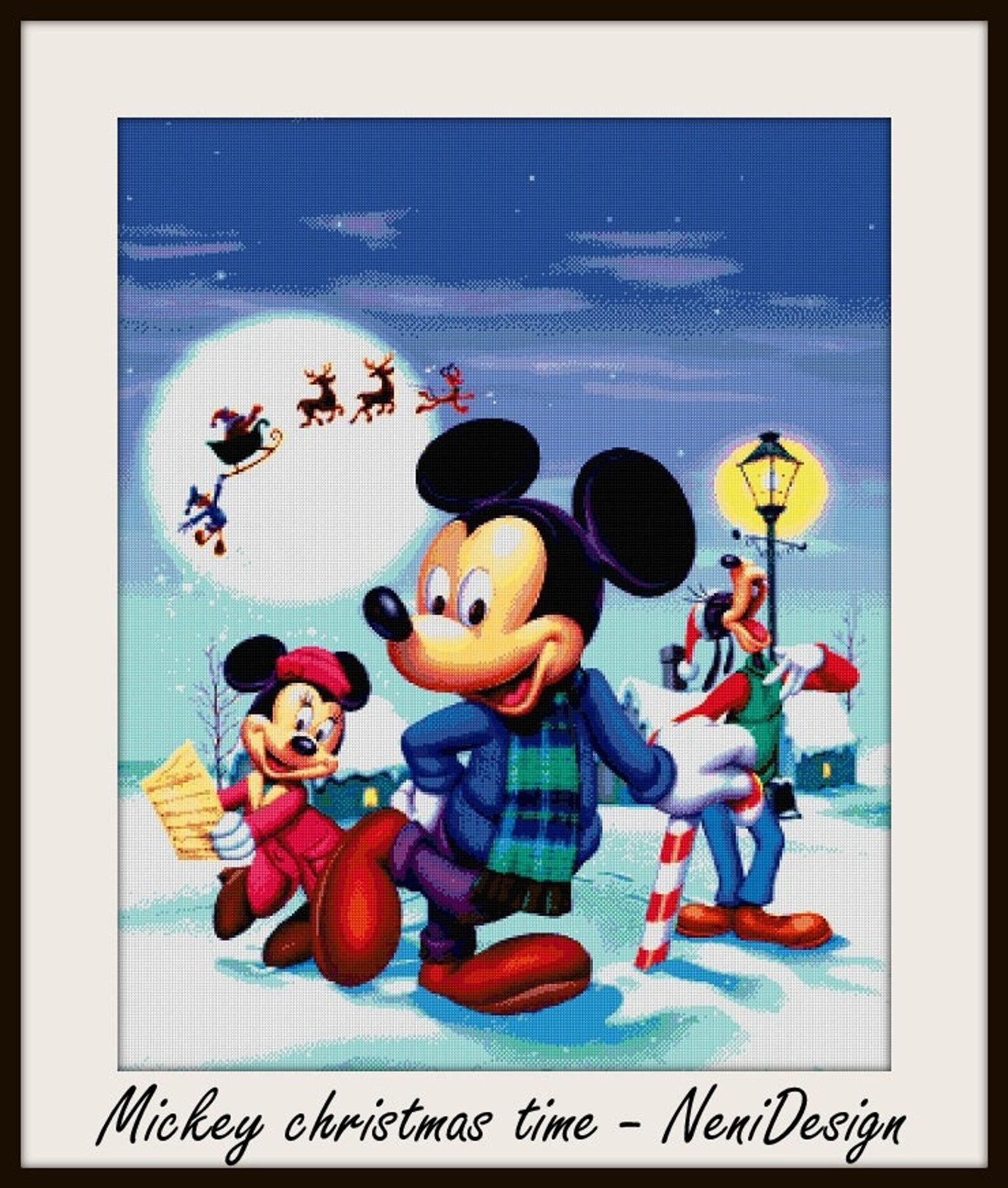 Mickey Christmas Time Cross Stitch Pattern Mickey Cross Stitch - Etsy