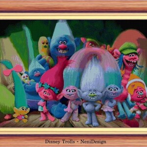 Trolls Cross Stitch Pattern Trolls Kids Room Decoration Tale Hero Cross ...