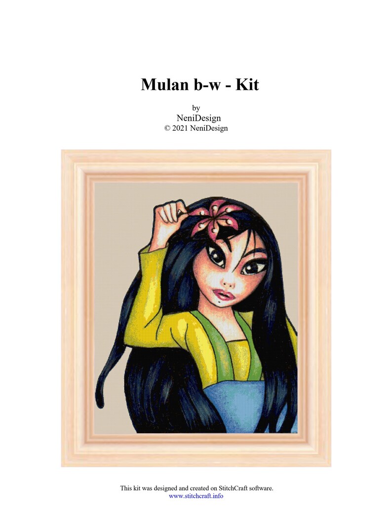 Mulan Cross Stitch Pattern Mulan Pattern Princess Cross Stitch - Etsy