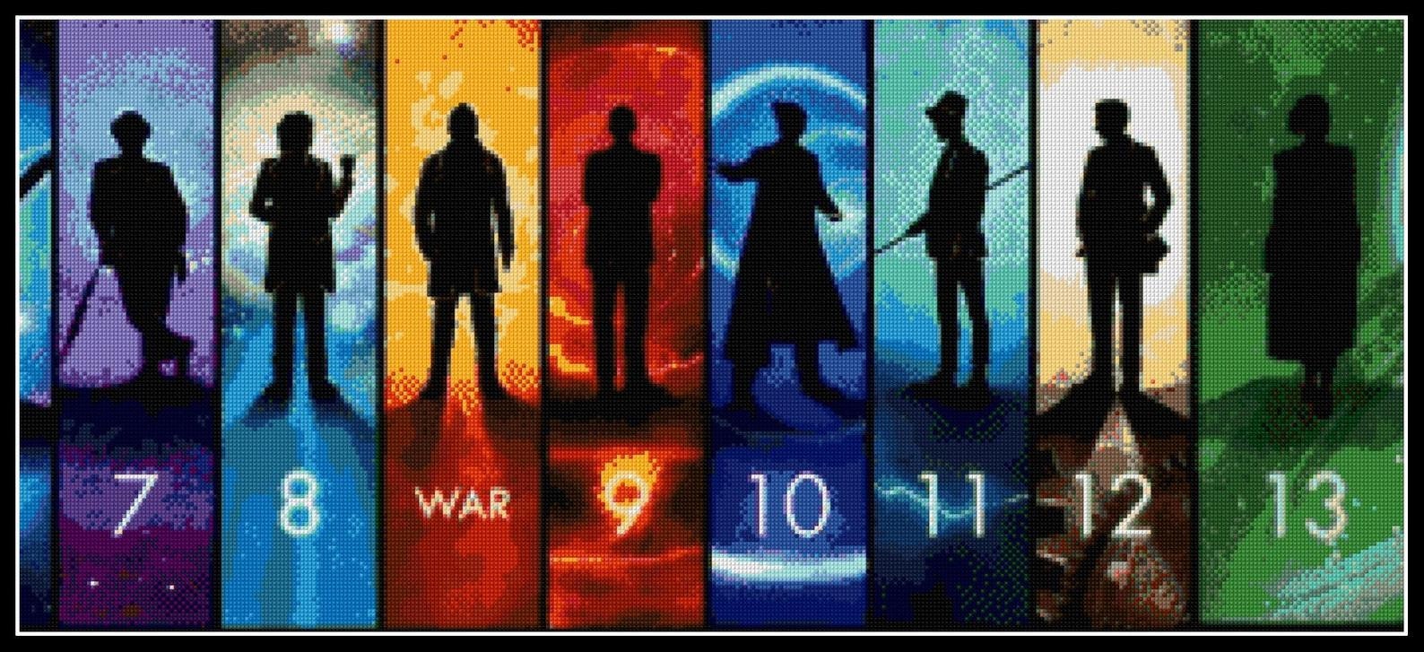 Dr Who Silhouette 13 Cross Stitch Dr Who Cross Stitch Pattern - Etsy