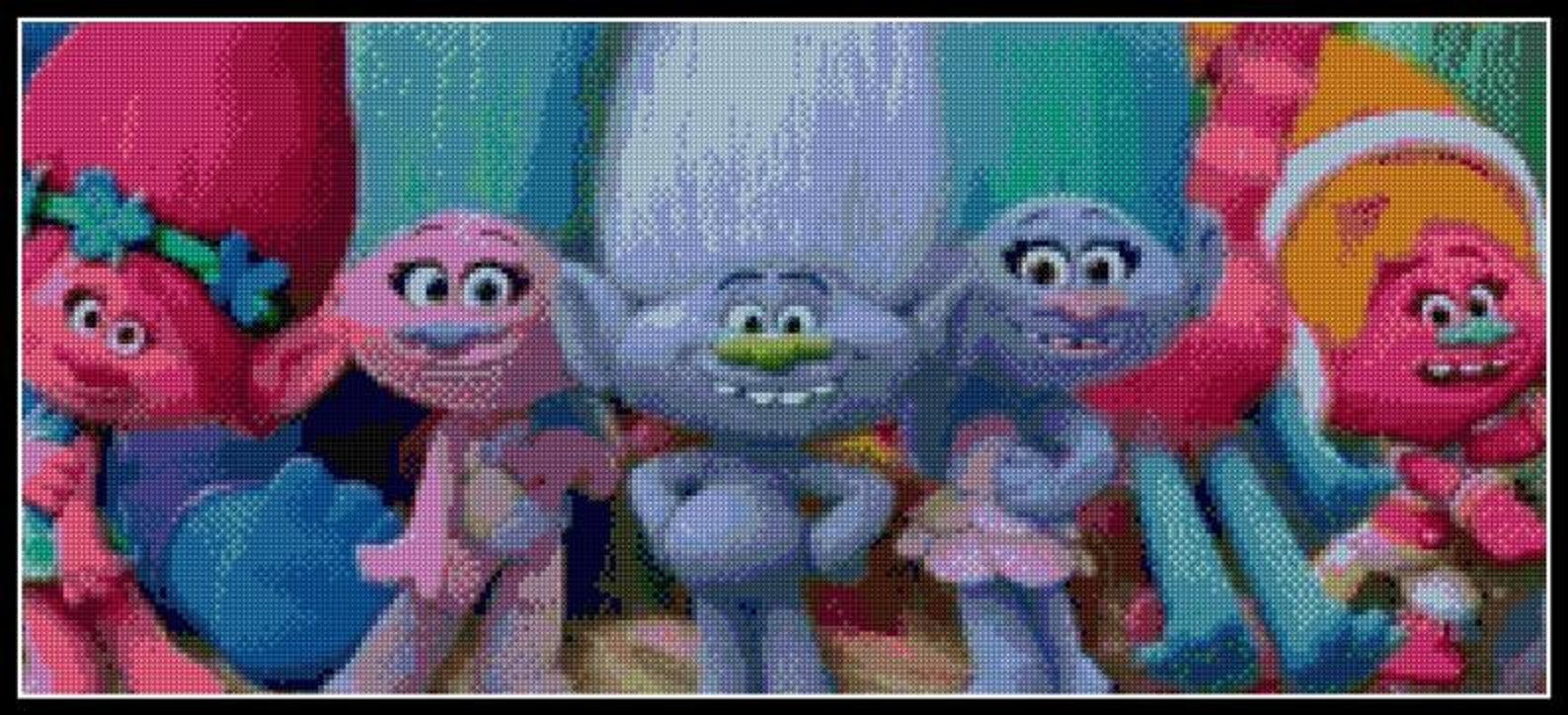 Trolls Cross Stitch Pattern Trolls Kids Room Decoration Tale - Etsy
