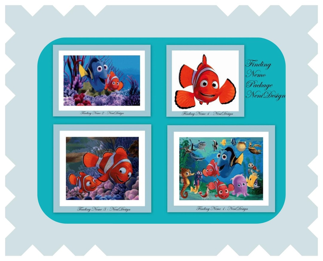 Finding Nemo Package Cross Stitch Pattern DIY Tale Hero Cross Stitch ...