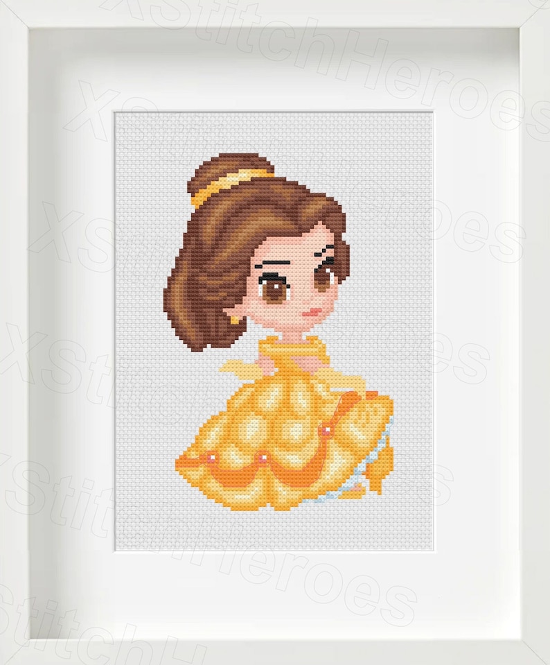 Little Belle Cross Stitch Pattern Princess Cross Stitch Home - Etsy