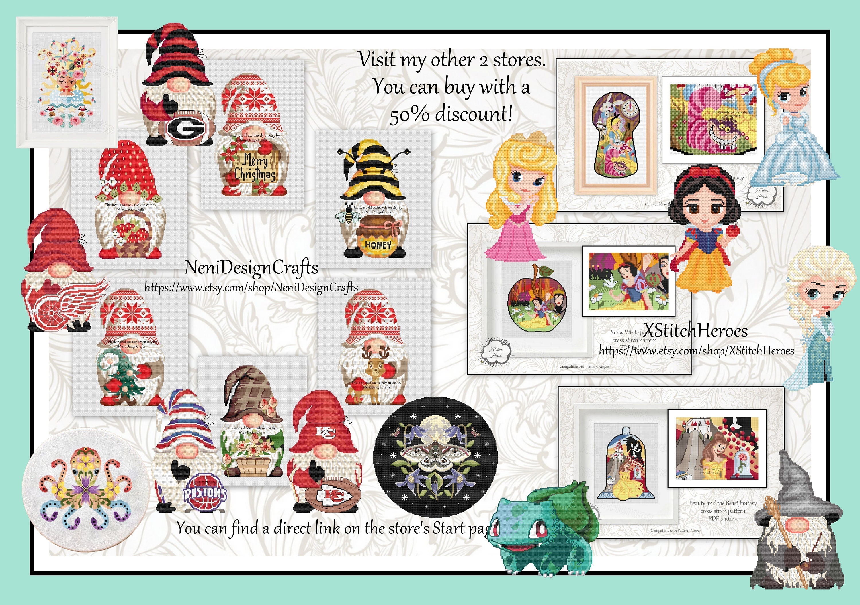 Minnie Mouse and Daisy Duck 1 Cross Stitch Pattern DIY Minnie - Etsy