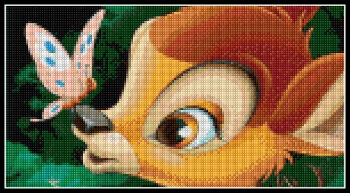 Cute Bambi 2 Cross Stitch Pattern Bambi Pattern Bambi Cross Stitch ...