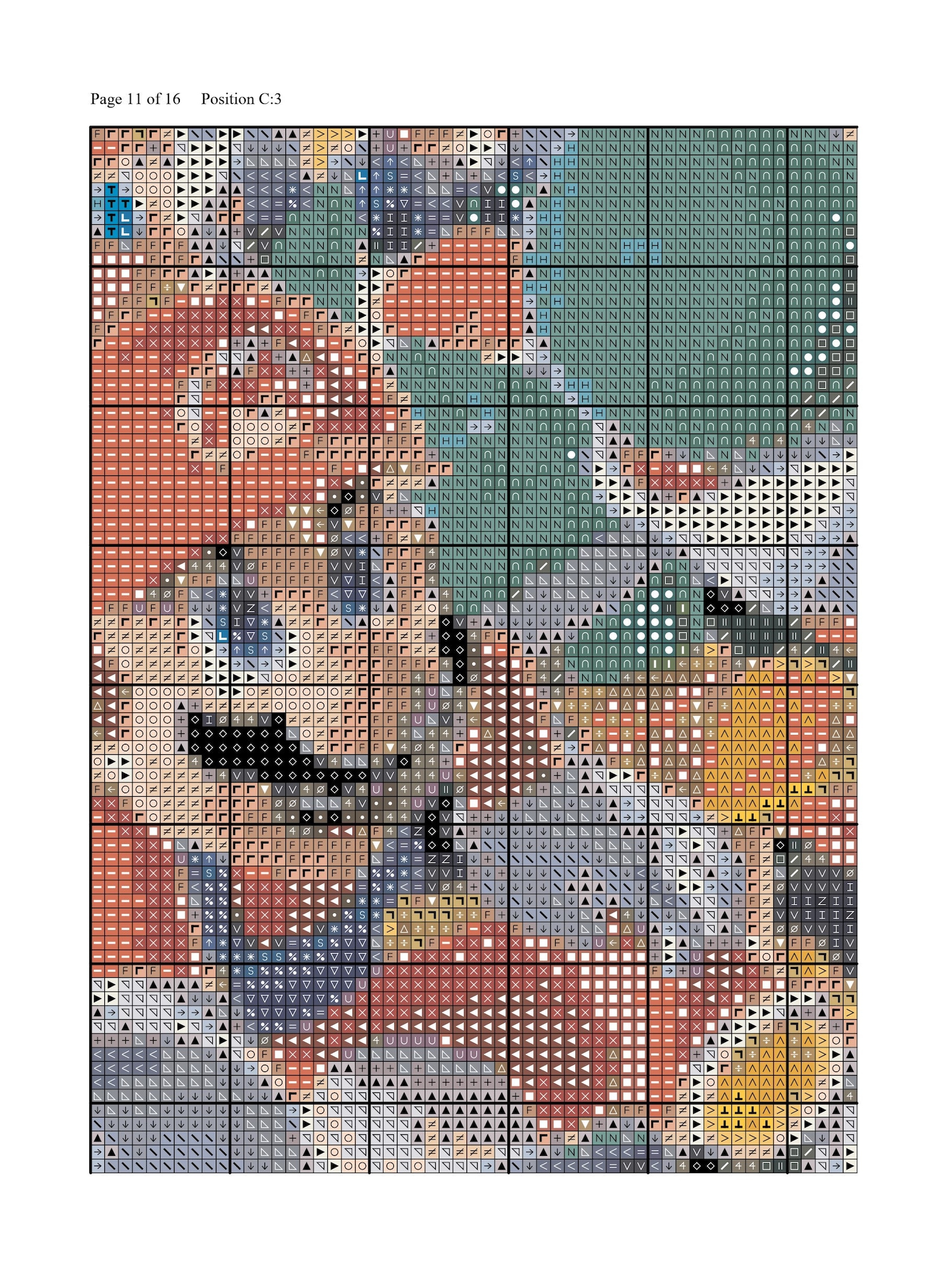 Super Mario Characters Cross Stitch Pattern Tale Heroes Cross Stitch ...