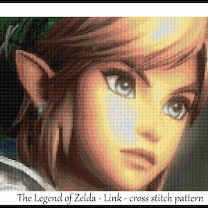 The Legend of Zelda Link Cross Stitch Pattern Zelda Cross Stitch DIY ...