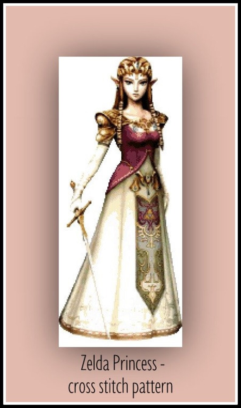 Zelda Princess the Legend of Zelda Cross Stitch Pattern | Etsy