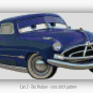 Cars 2 Doc Hudson Cross Stitch Pattern, Cross Stitch, Doc Hudson ...