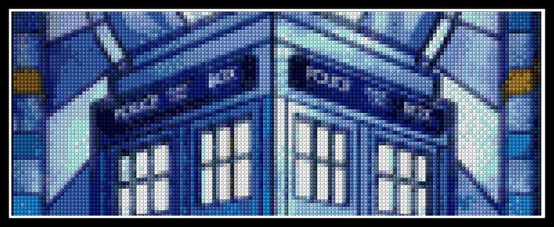 Dr. Who Tardis Stained Glass Cross Stitch Pattern (digital Download) - Etsy
