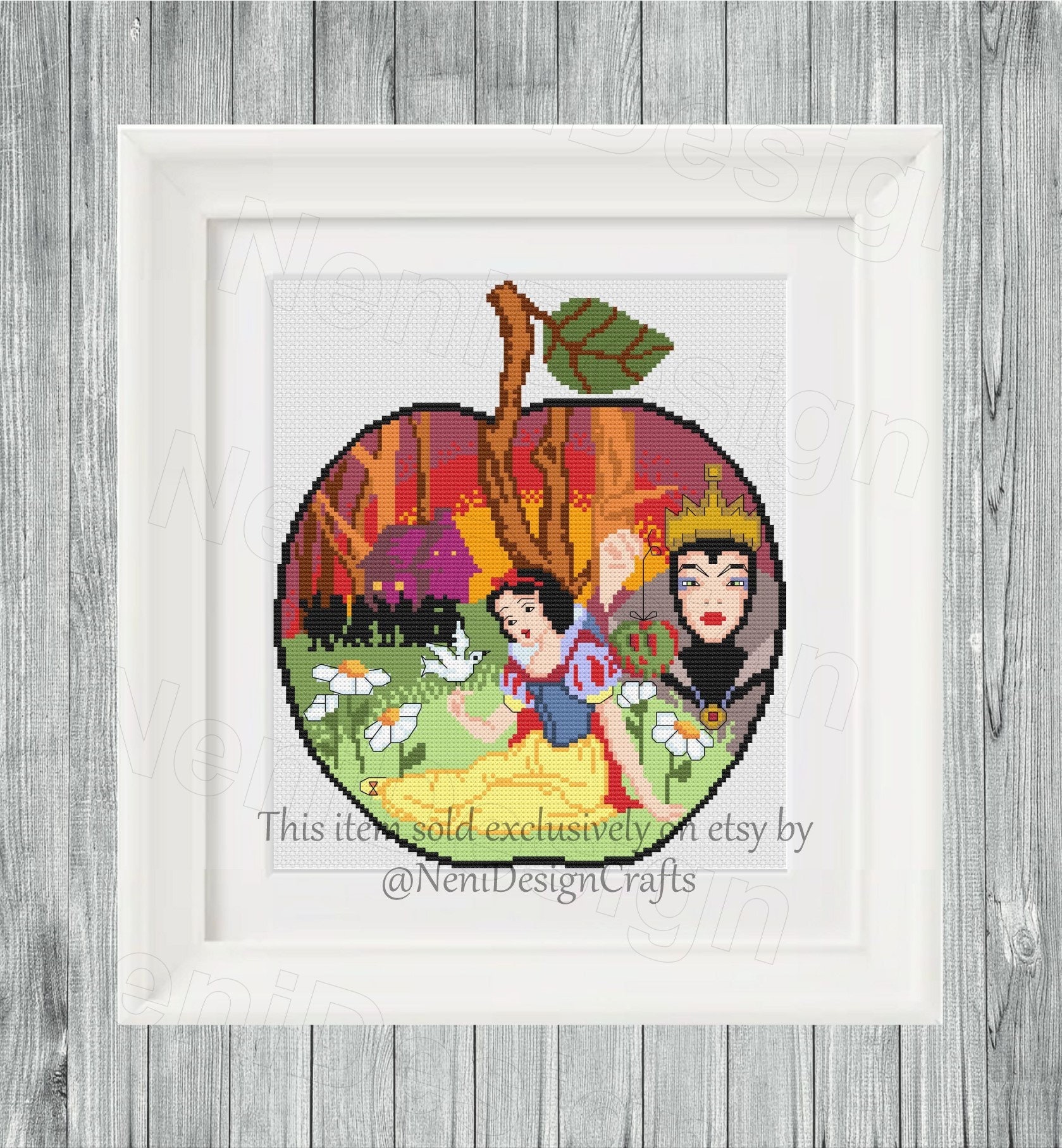 Snow White Fantasy Cross Stitch Pattern Snow White Cross - Etsy