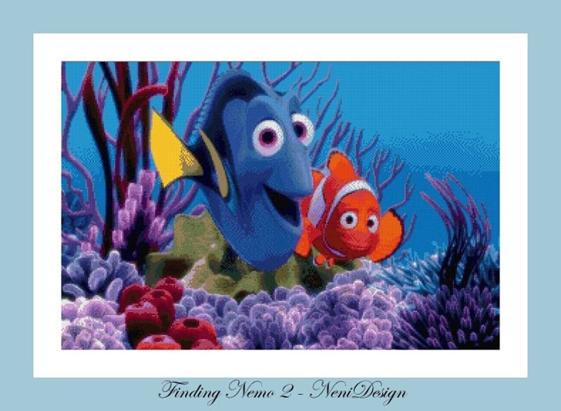 Finding Nemo Package Cross Stitch Pattern DIY Tale Hero Cross | Etsy
