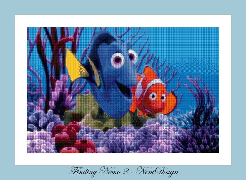 Finding Nemo Package Cross Stitch Pattern DIY Tale Hero Cross | Etsy