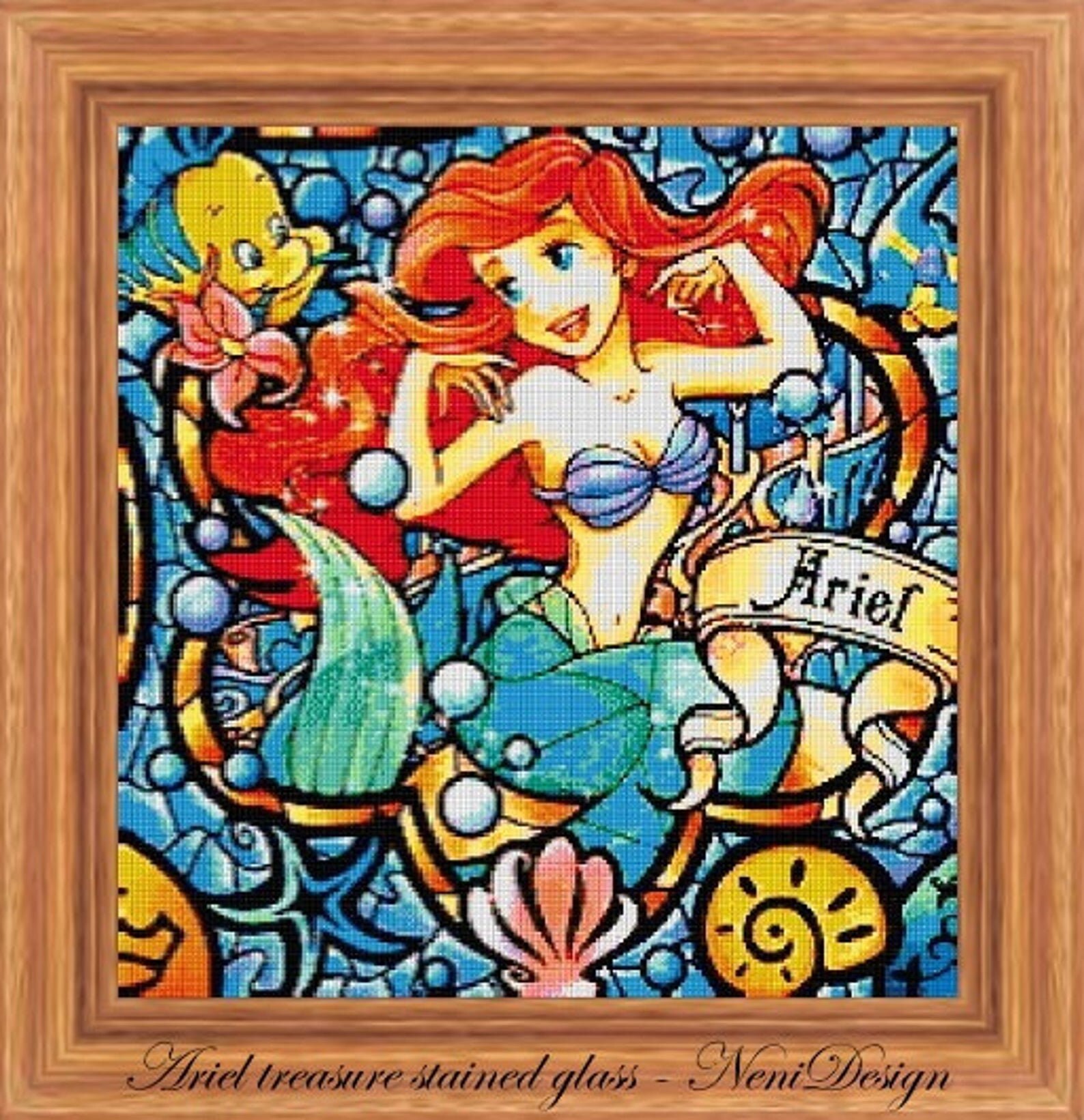 6 Princess Stained Glass Cross Stitch Pattern Princess Pattern - Etsy