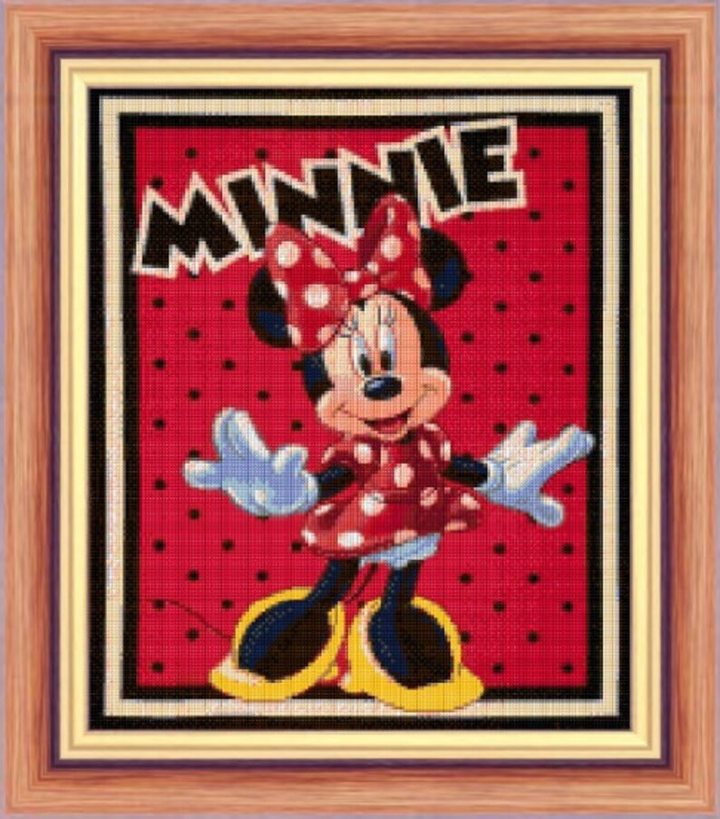 Minnie Mouse Collection Cross Stitch Pattern Diy Minnie Mouse Etsy