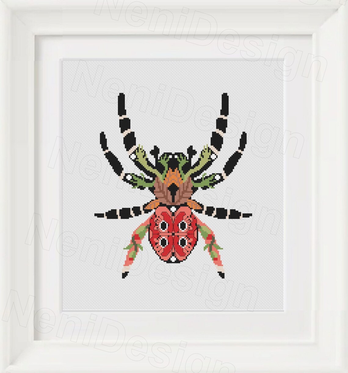 Mandala Spider 1 Cross Stitch Pattern Mandala Animal Mandala - Etsy
