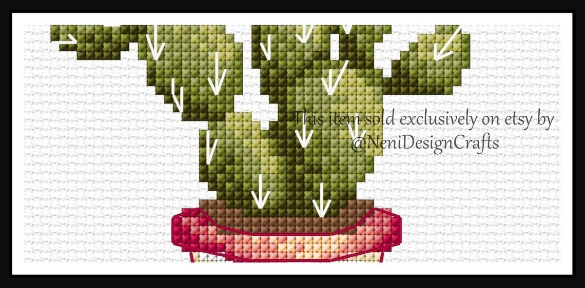 Cactus 3 Mini Pattern Cross Stitch Pattern Cactus Pattern - Etsy