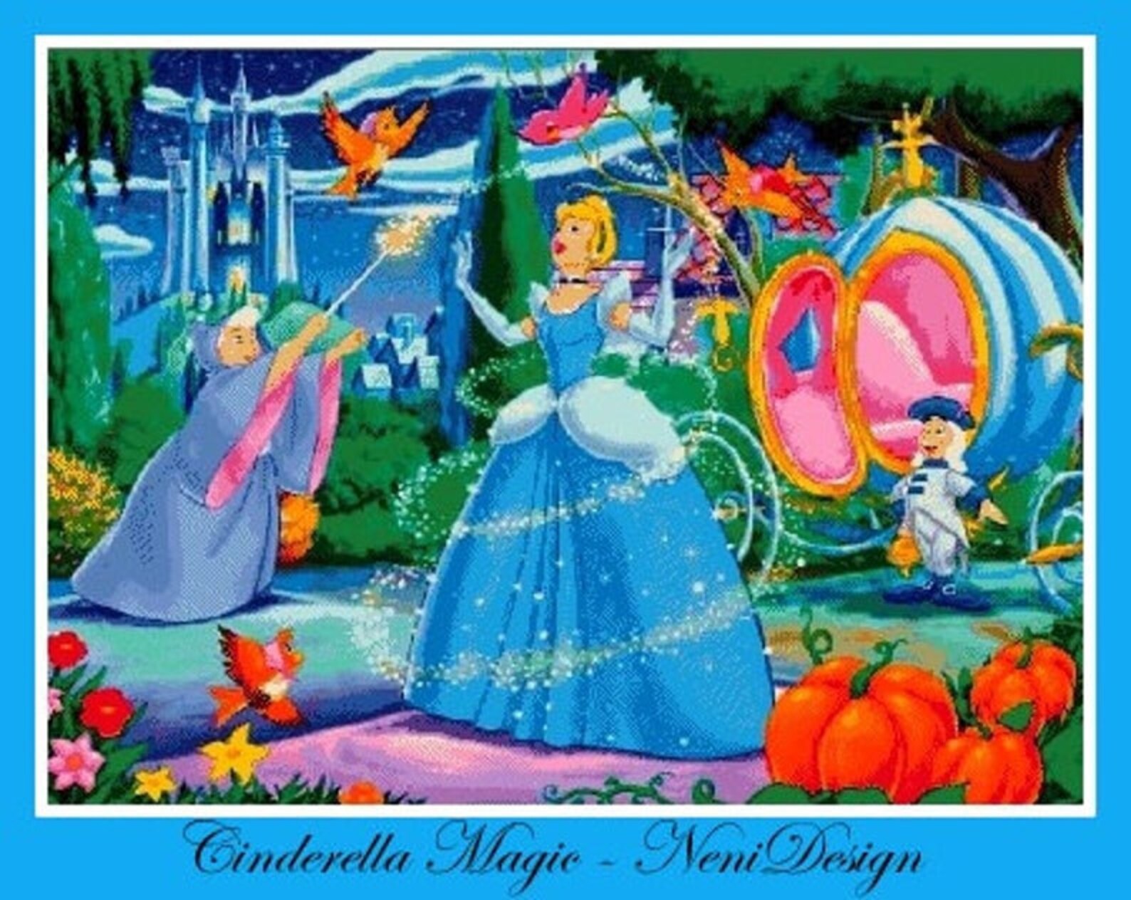 Cinderella Magic Cross Stitch Pattern Cinderella Cross Stitch - Etsy
