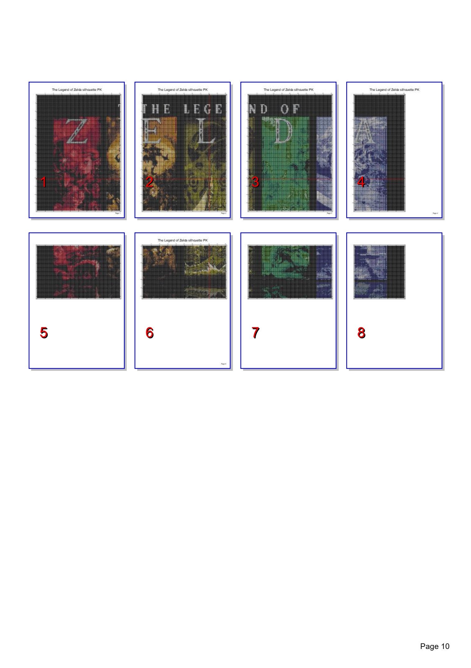 Zelda Silhouette Cross Stitch Pattern: Heroes, Kids Room Decor (PDF ...