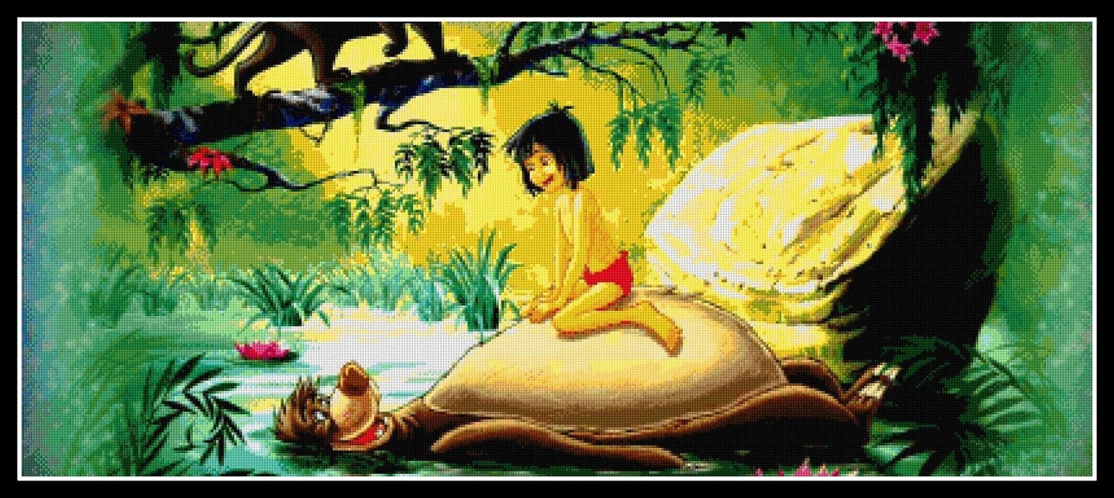 The Jungle Book Tale Cross Stitch Pattern the Jungle Book - Etsy