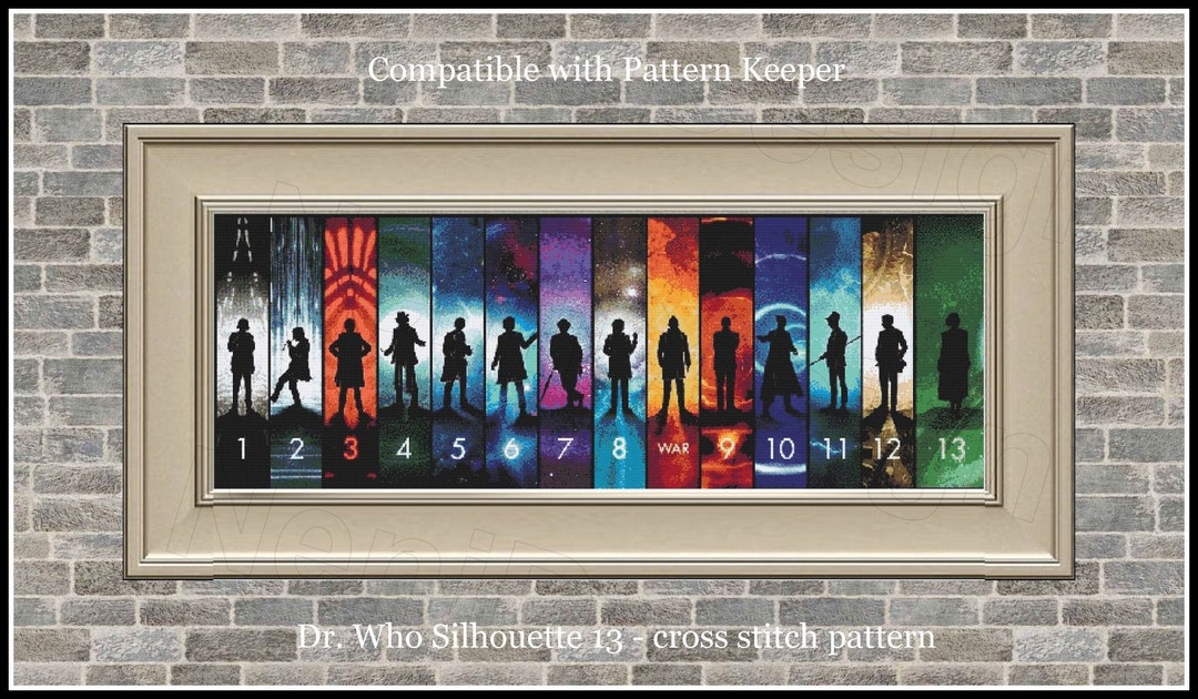 Dr. Who Silhouette 13 Cross Stitch Pattern Dr. Who Cross Stitch Modern ...
