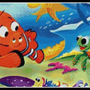 Little Nemo and His Dad Cross Stitch Pattern Nemo Cross Stitch Nemo ...