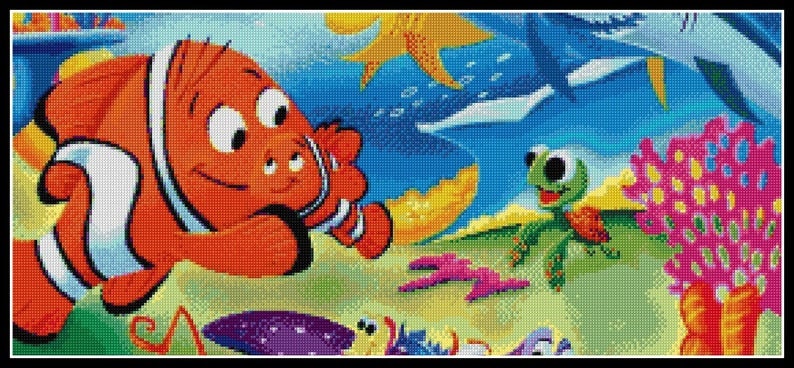 Little Nemo and His Dad Cross Stitch Pattern Nemo Cross Stitch - Etsy