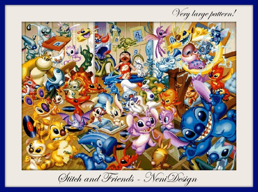 Stitch and Friends Cross Stitch Pattern Cute Stitch Pattern Stitch and ...